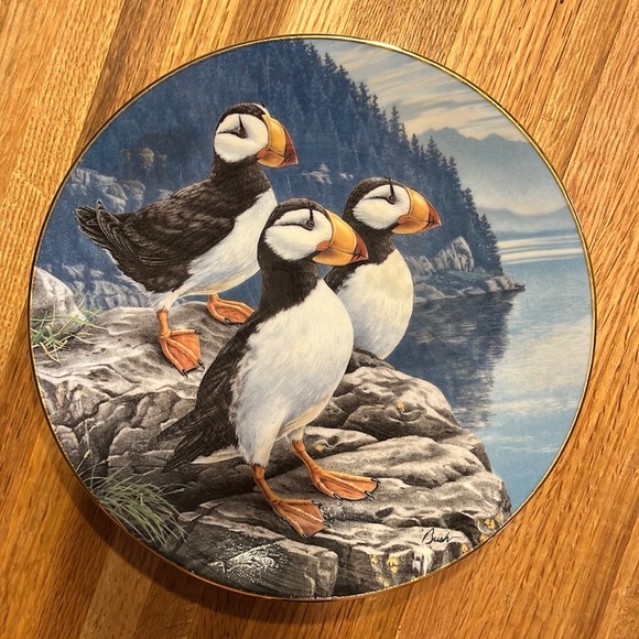 dominion china | Wall Decor | Horned Puffin Vintage Collectors Plate ...